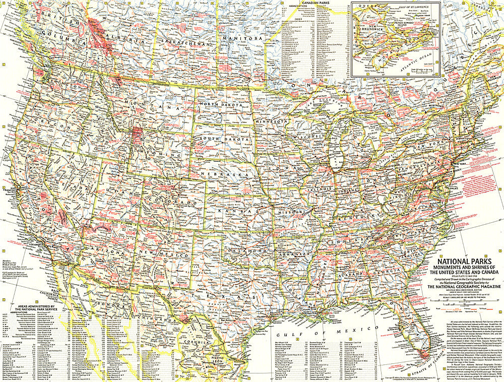 National Parks Map, 1958 – MAD MAPS