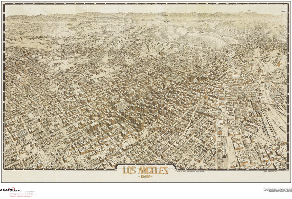 Los Angeles Antique Wall Map – MAD MAPS