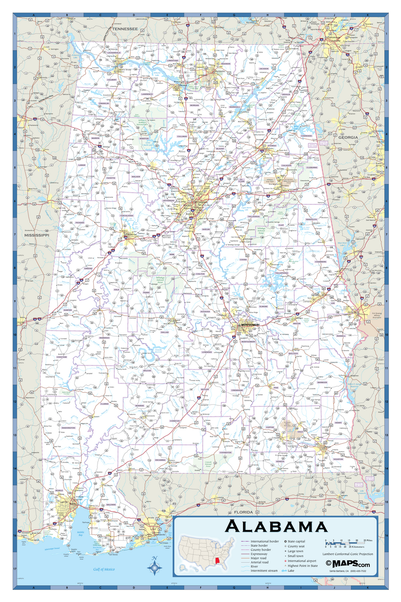 Alabama Highway Wall Map – MAD MAPS