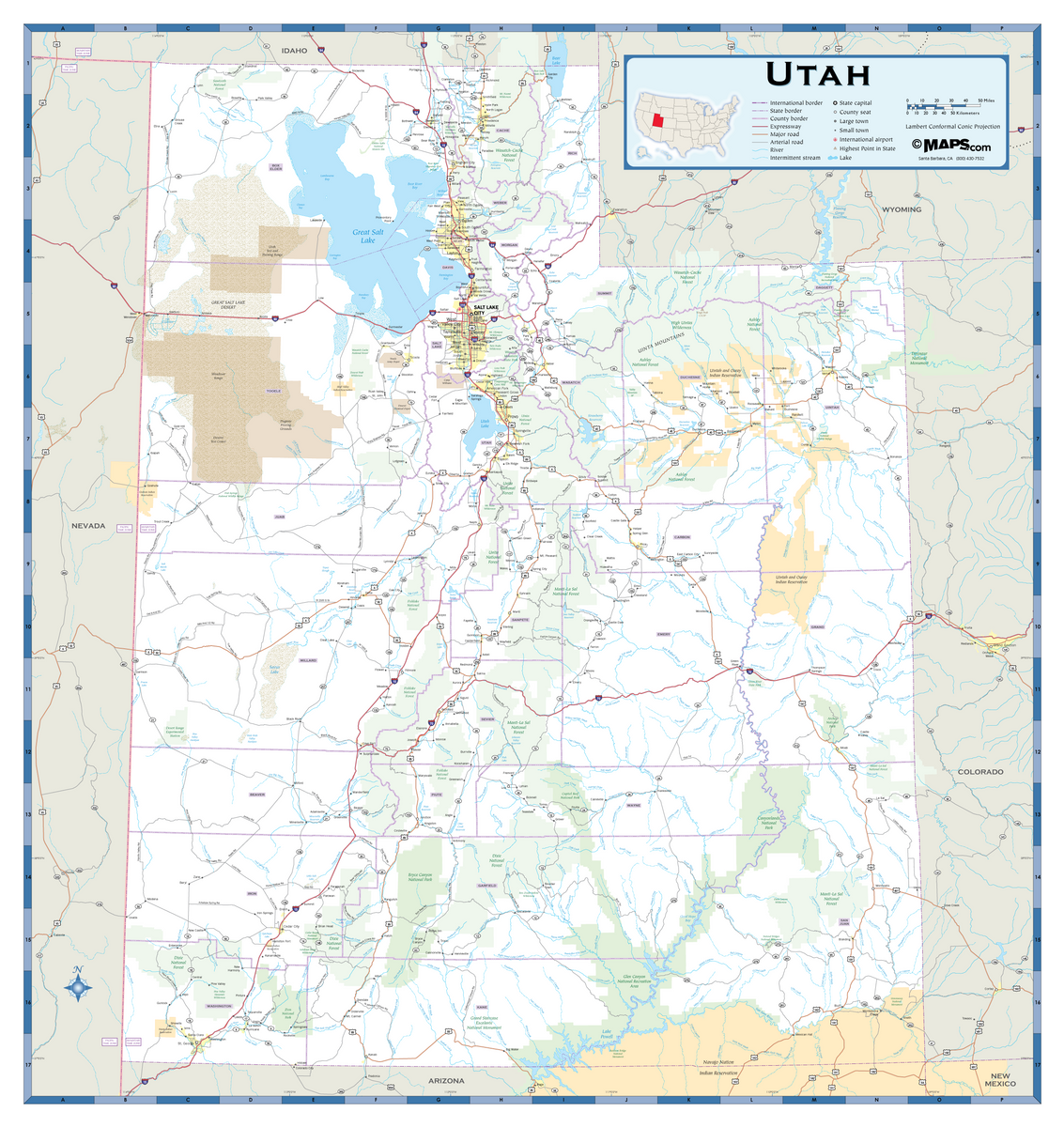 Utah Highway Wall Map – MAD MAPS