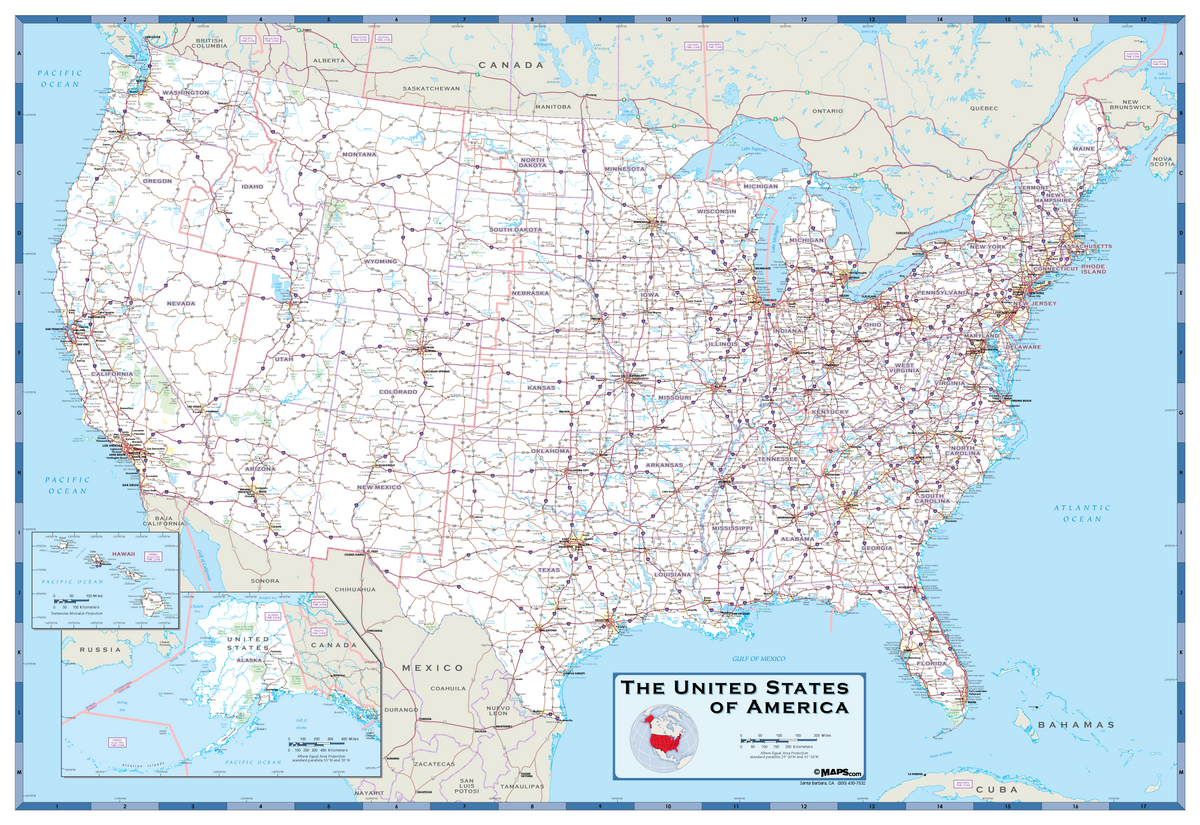USA Highways Wall Map – MAD MAPS