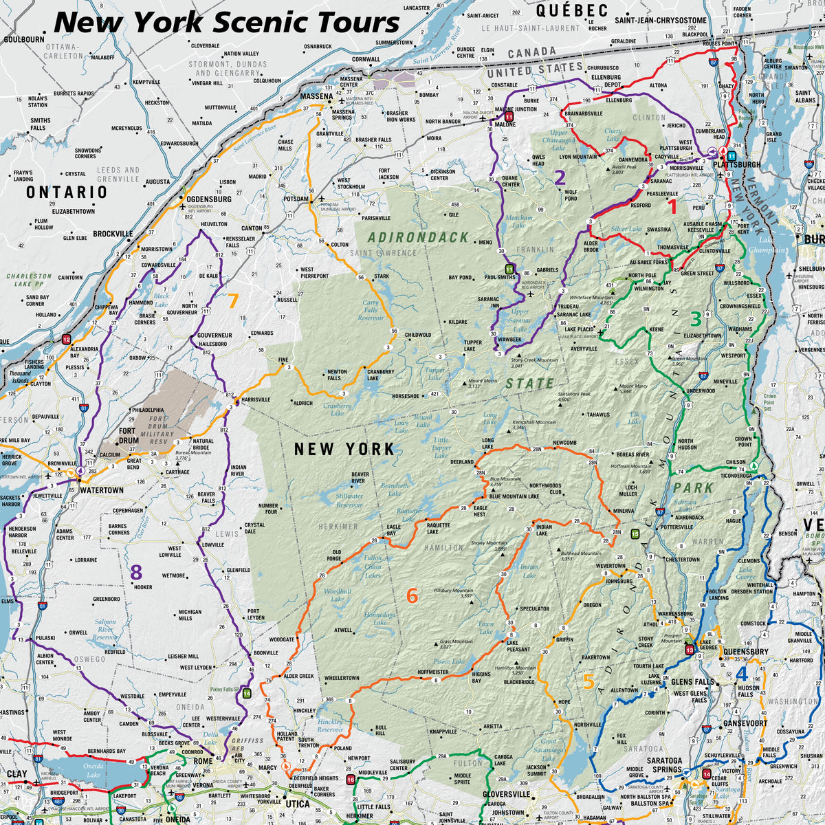 New York Scenic Road Trips Wall Map – MAD MAPS