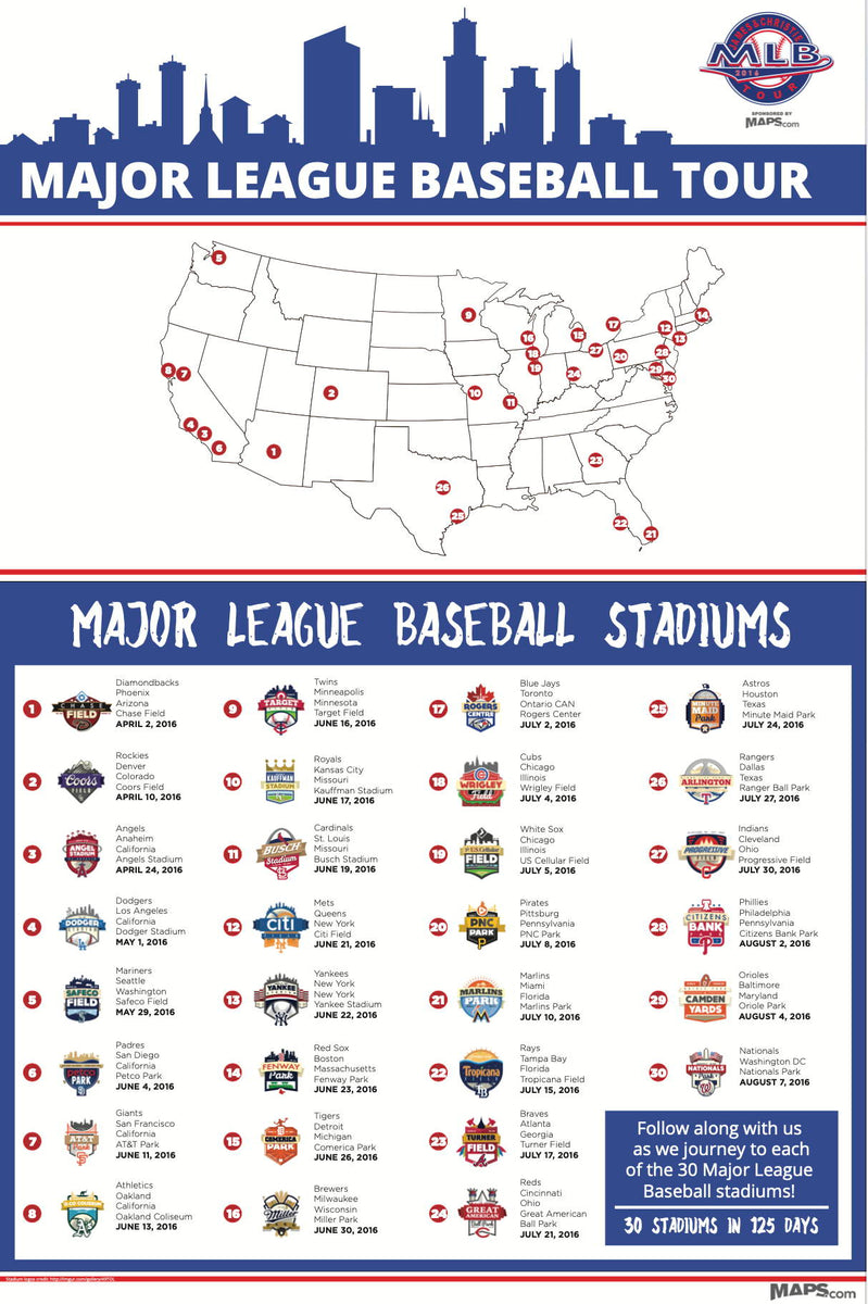 Trips to Remember: Major League Baseball Tour – MAD MAPS