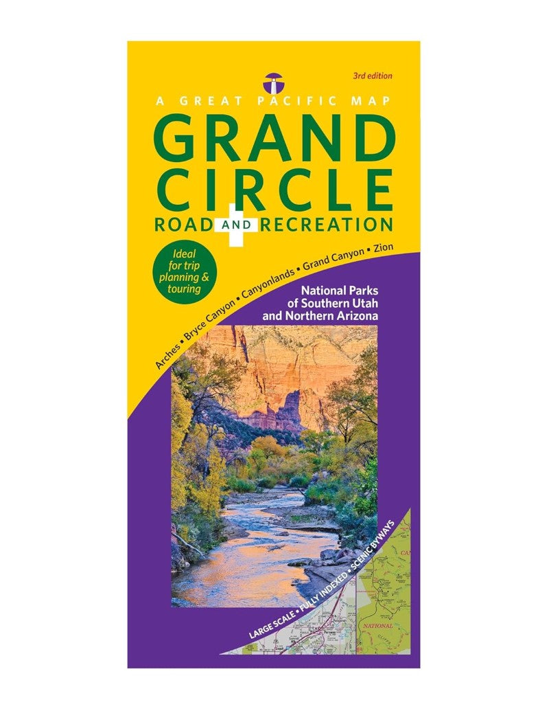 Utah's Grand Circle Road & Recreation Map: National Parks of Southern ...