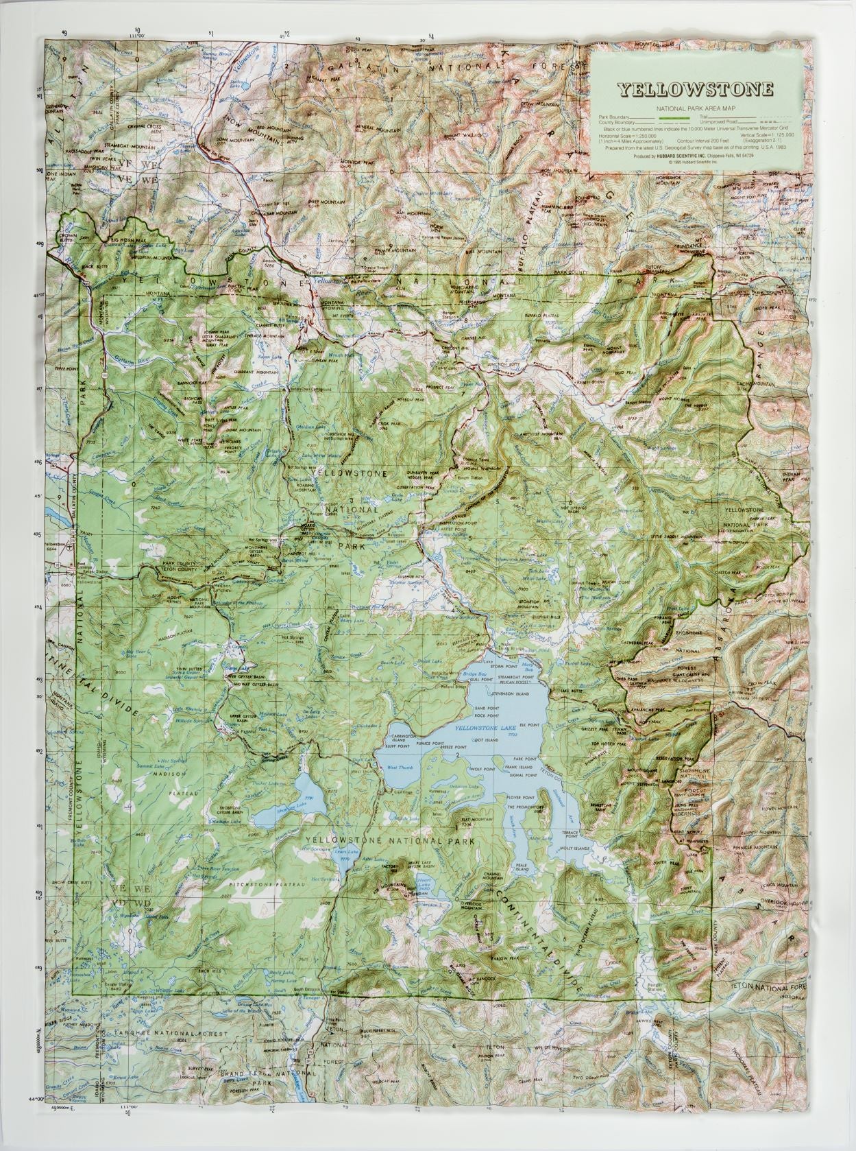 Usa Yellowstone National Park Map