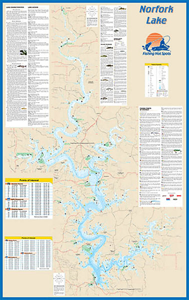Map Of North Fork Lake In Ark Printable Map Of Norfork Lake, Arkansas,