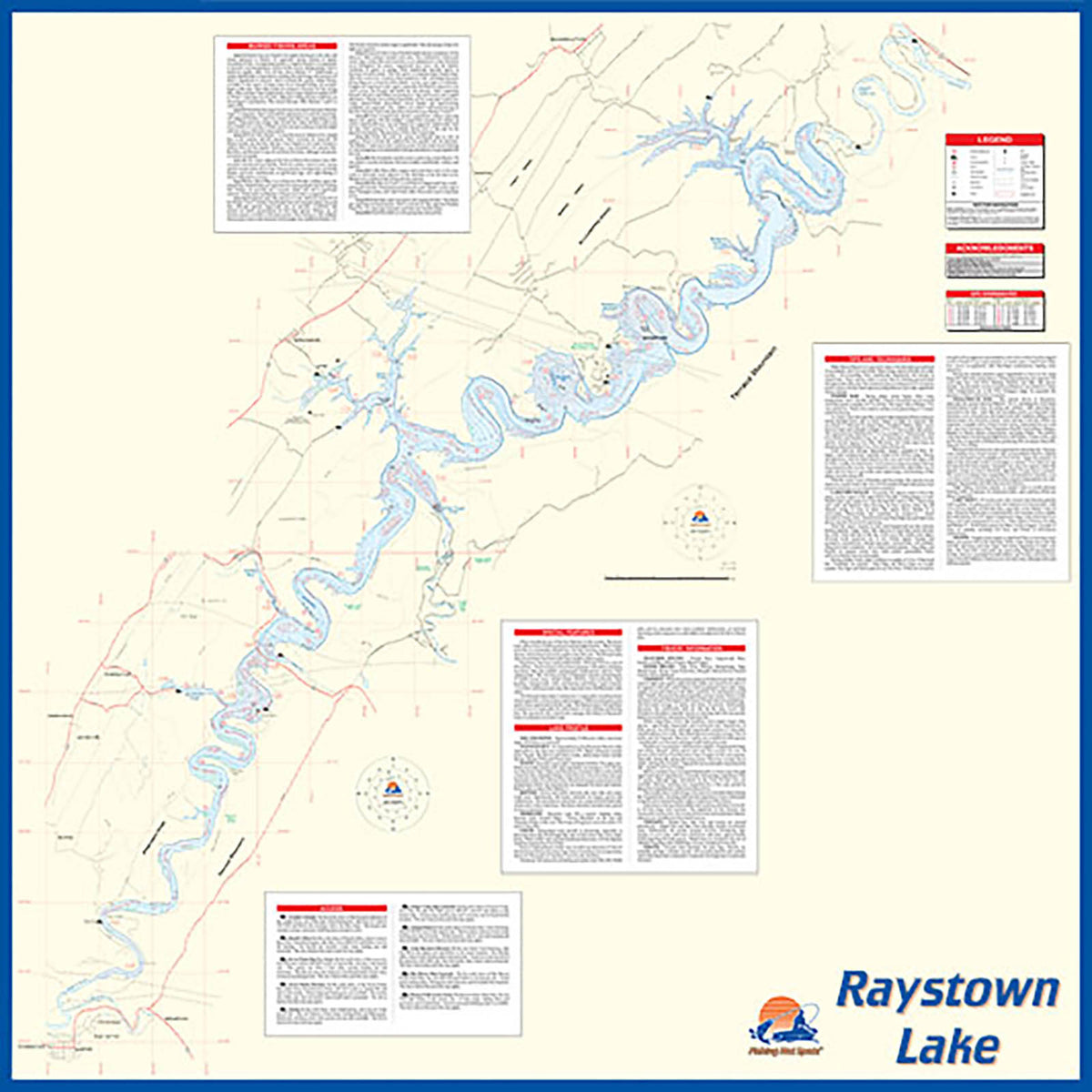 Raystown Lake Fishing Wall Map, 36" x 36" – MAD MAPS