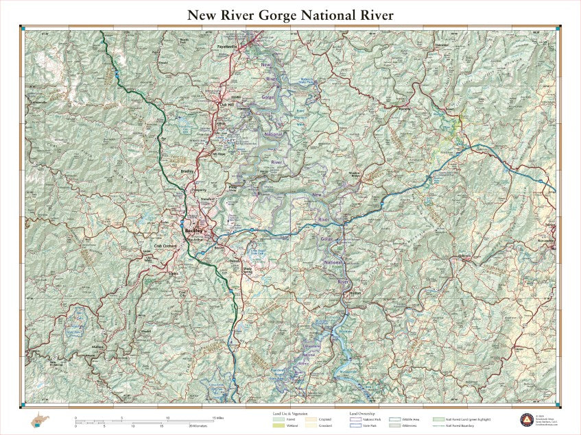 New River Gorge National Park, West Virginia Recreation Map – MAD MAPS