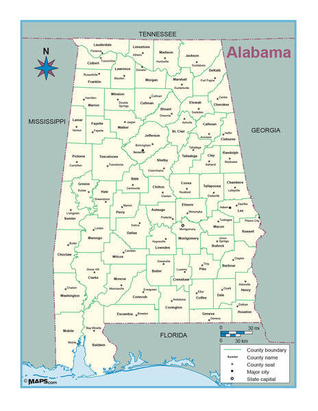 Map Of Alabama Counties With Names Madison County Alabama 1875 Old