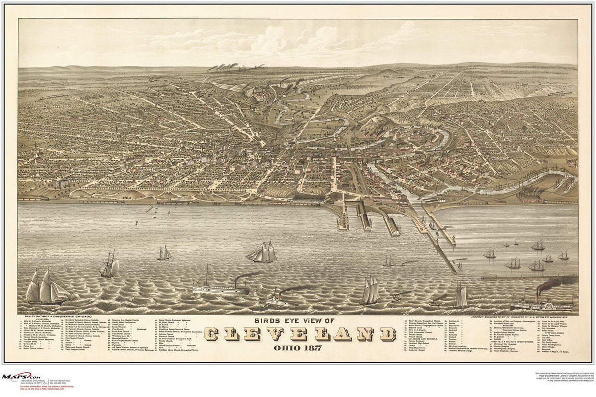 Cleveland Antique Wall Map – MAD MAPS