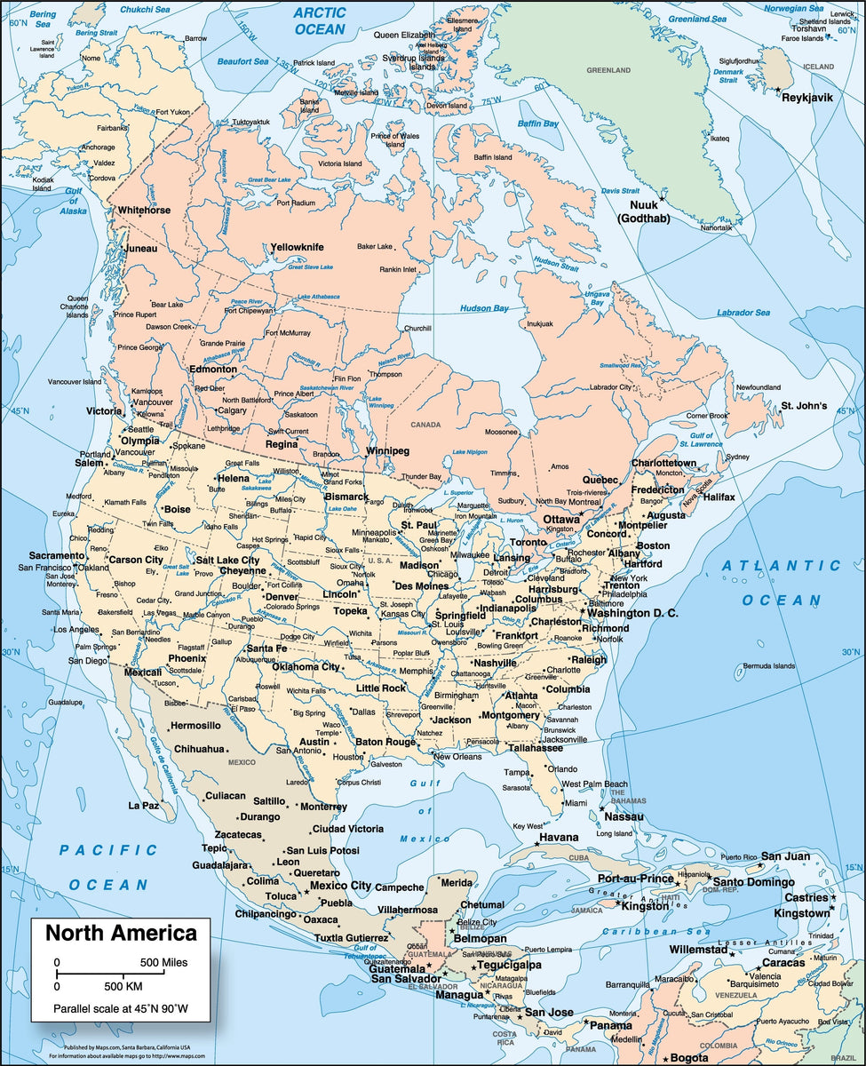 North America Reference Wall Map – MAD MAPS