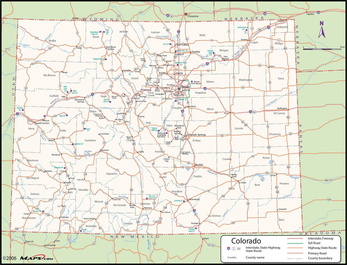 Colorado County Wall Map – MAD MAPS