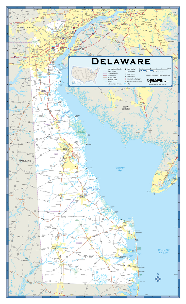 Delaware Highway Wall Map – MAD MAPS