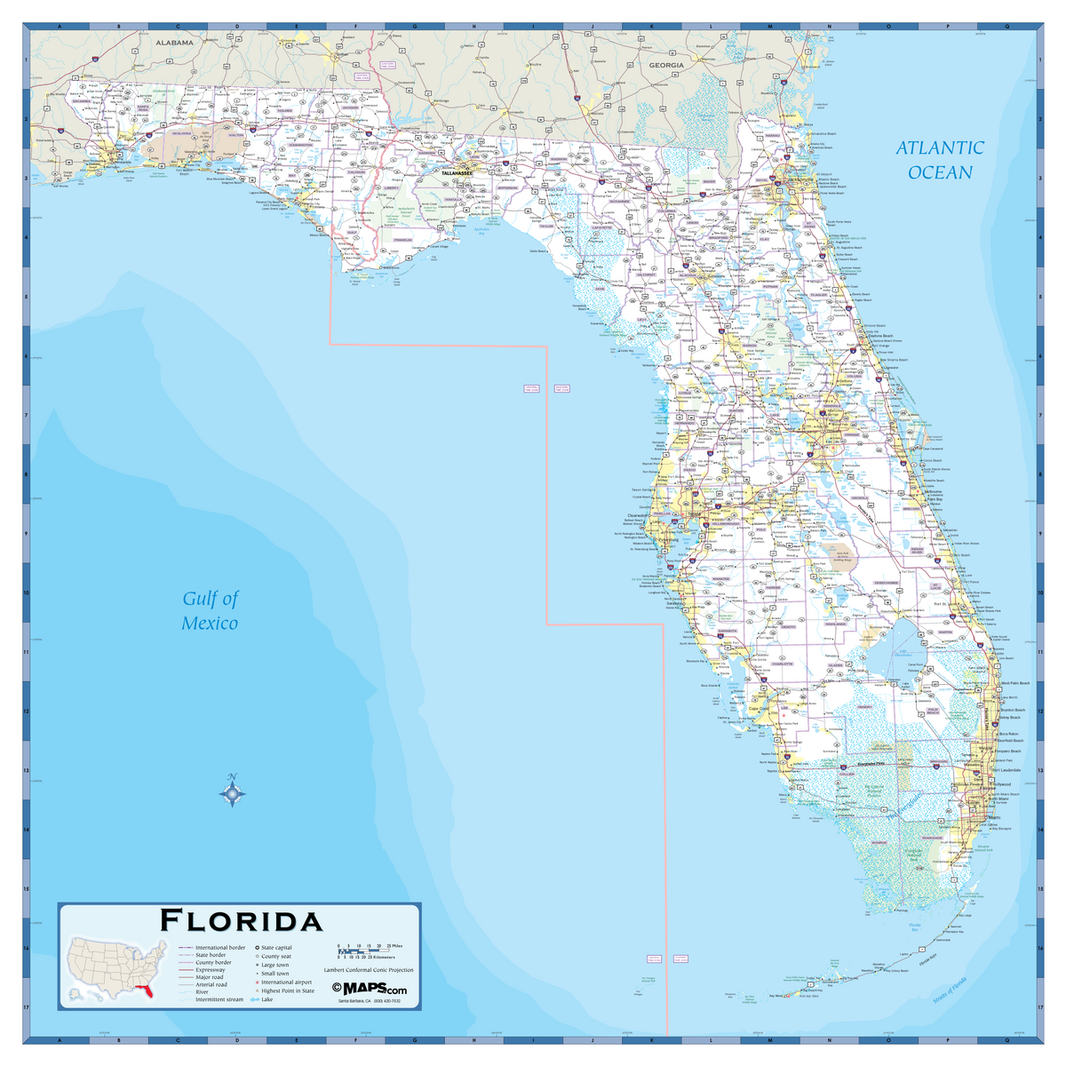 Florida Highway Wall Map – MAD MAPS