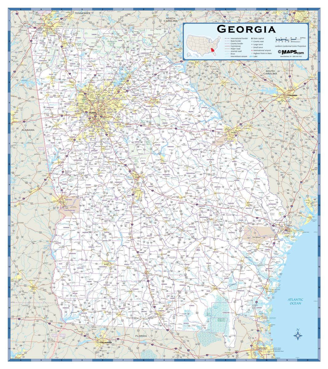 Georgia Highway Wall Map – MAD MAPS