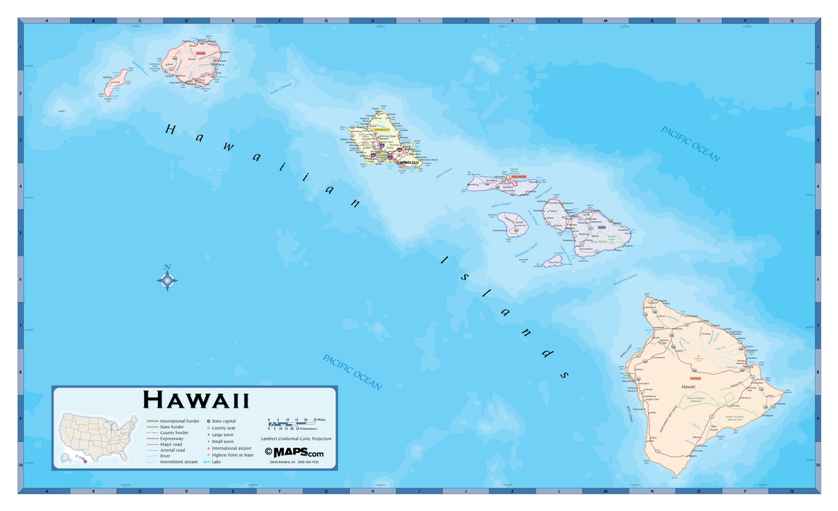 Hawaii Counties Wall Map – MAD MAPS