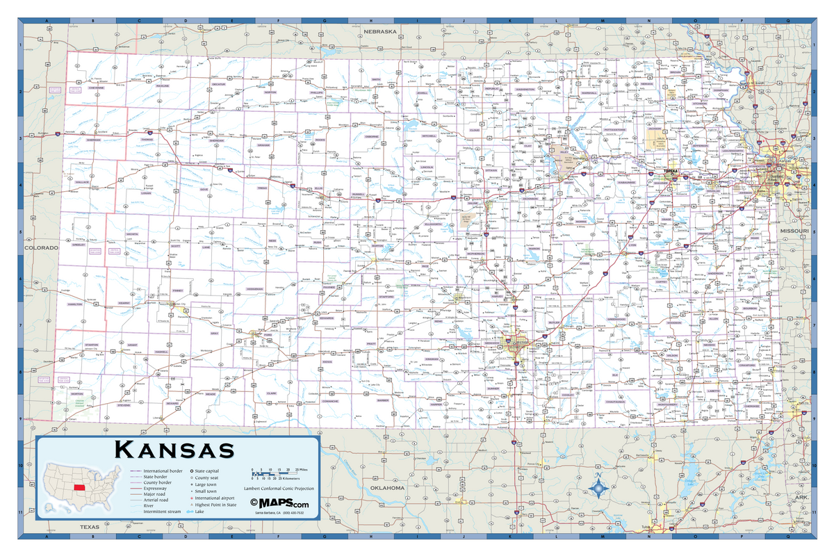 Kansas Highway Wall Map – MAD MAPS