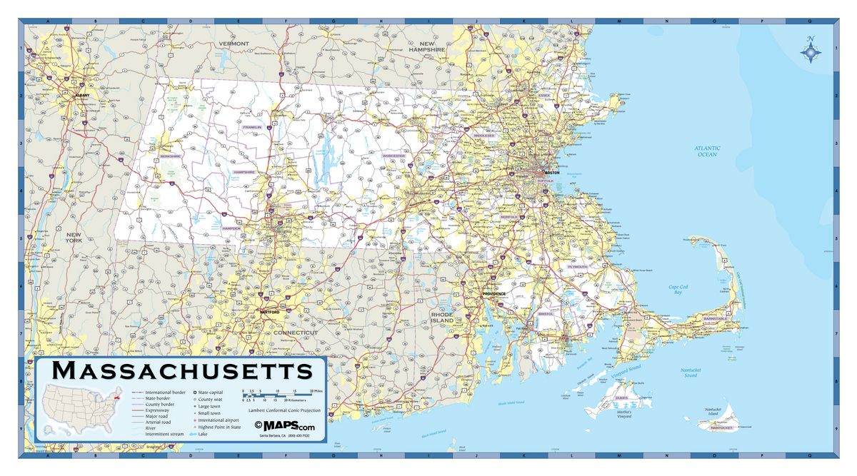 Massachusetts Highway Wall Map – MAD MAPS