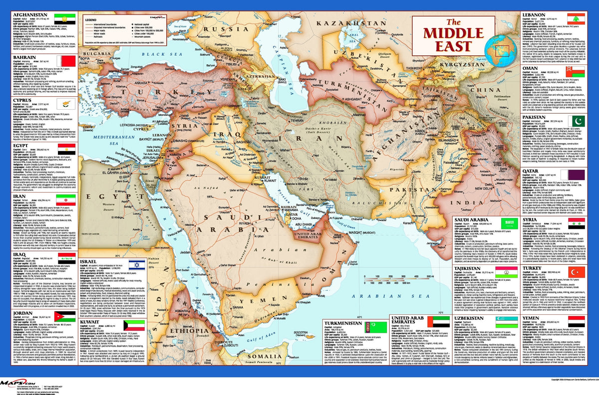 Middle East Wall Map – MAD MAPS