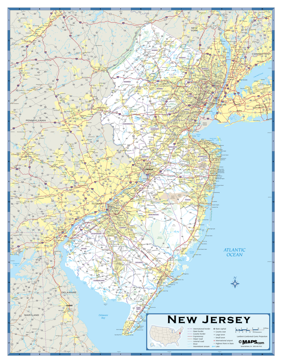 New Jersey Highway Wall Map – MAD MAPS