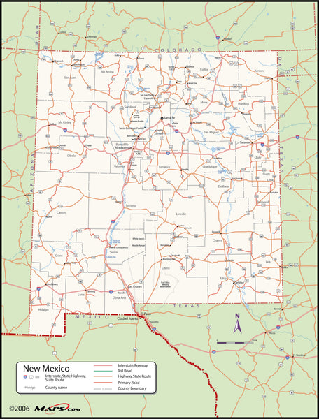 New Mexico County Wall Map – MAD MAPS