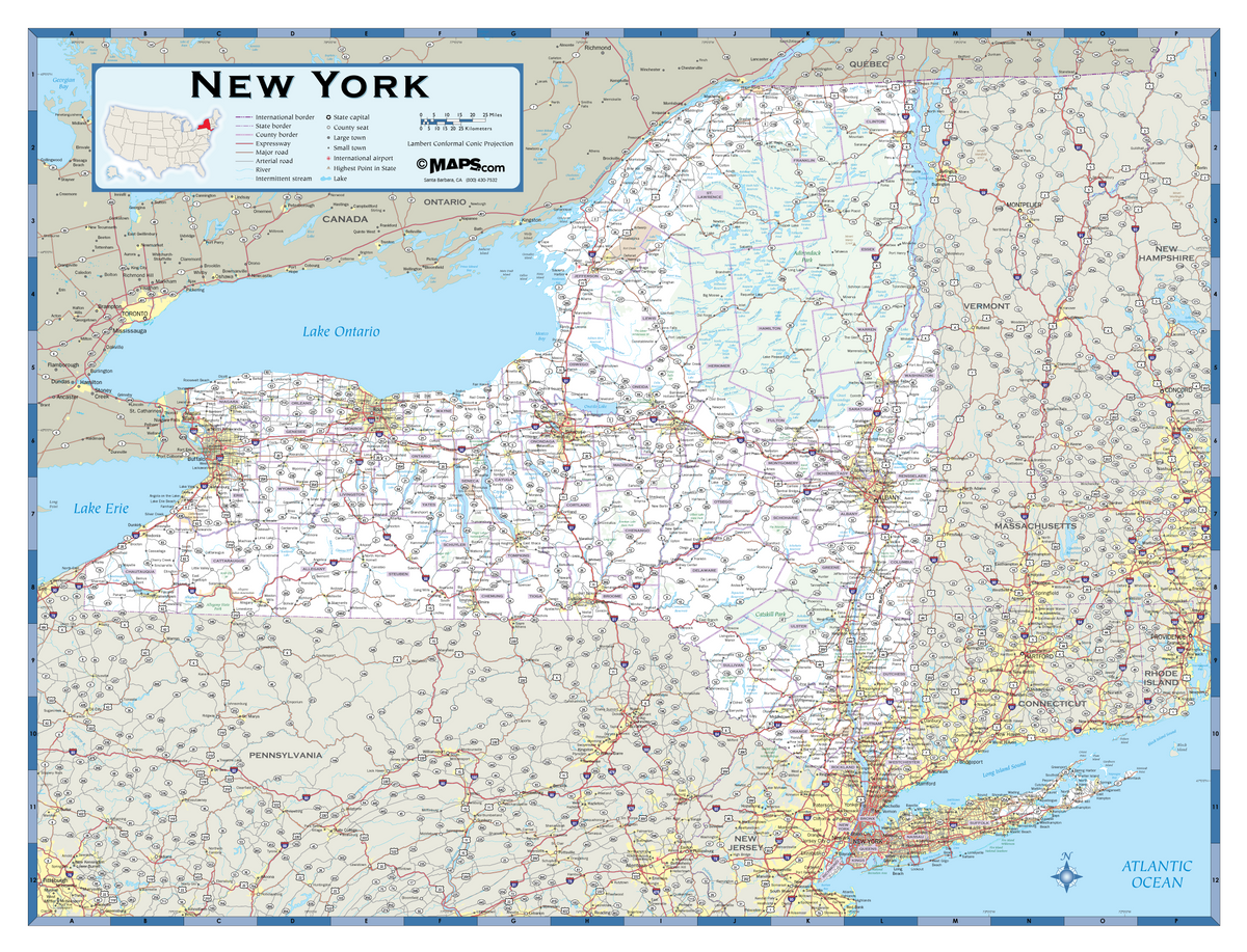New York Highway Wall Map – MAD MAPS