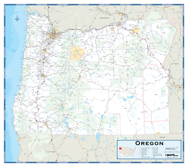 Oregon Highway Wall Map – MAD MAPS