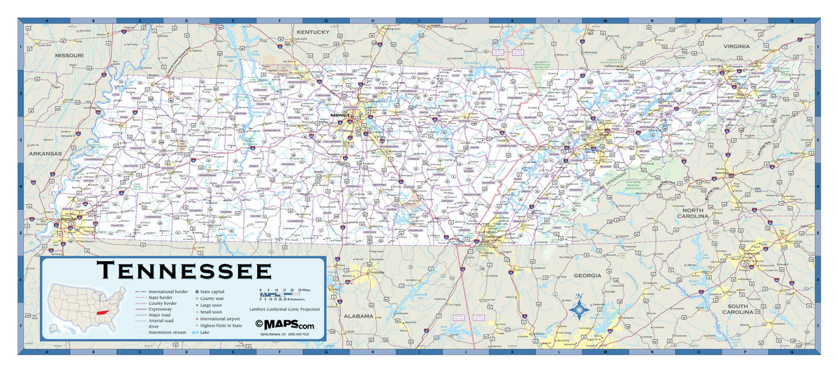 Tennessee Highway Wall Map – MAD MAPS