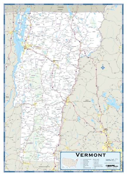 Vermont Road Map Online Vermont State Maps — Vermont History