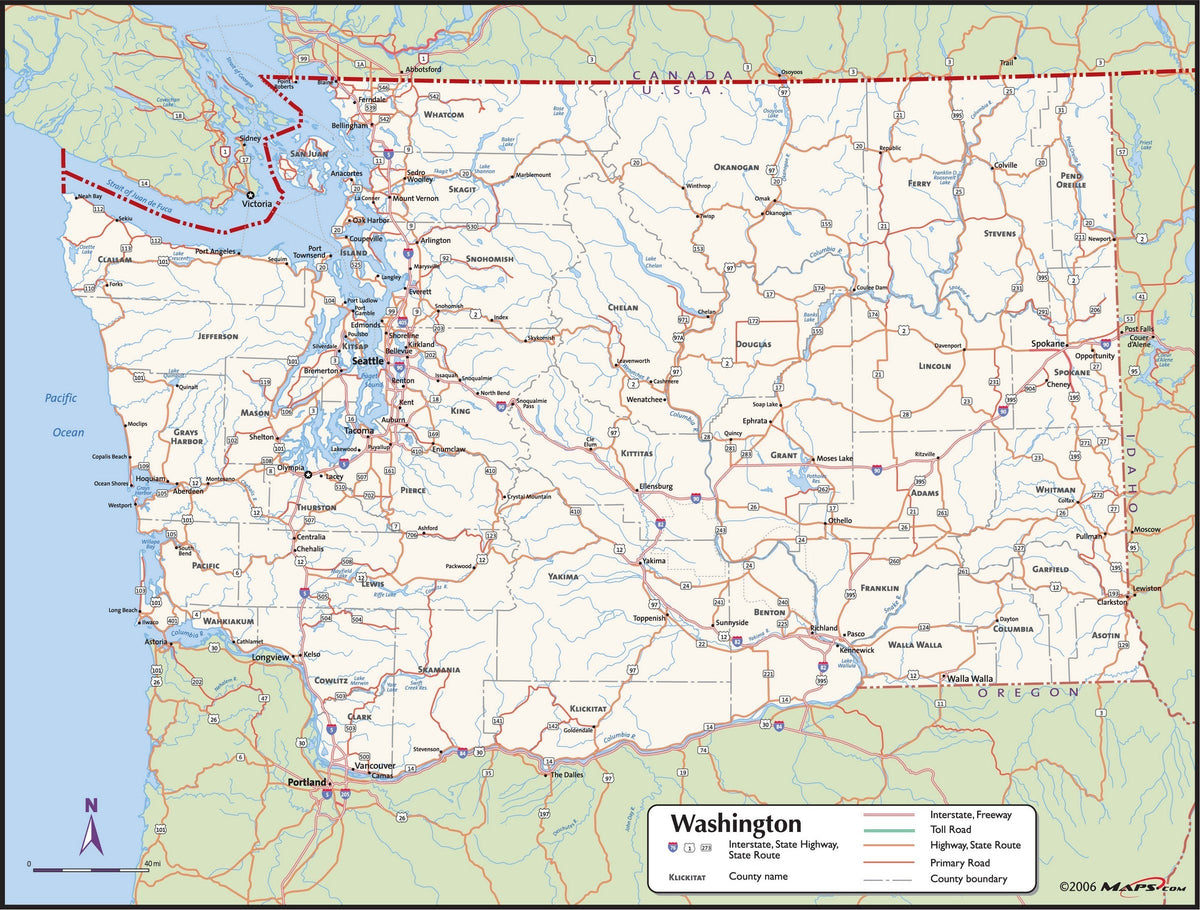 Washington County Wall Map – MAD MAPS