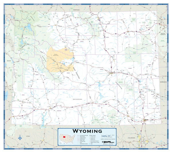 Wyoming Highway Wall Map – MAD MAPS