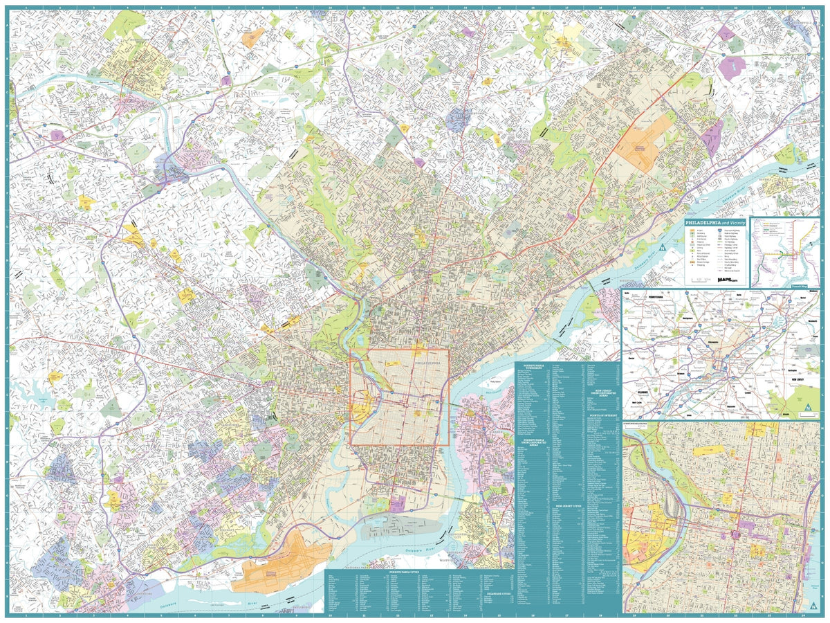 Greater Philadelphia Area City Map – MAD MAPS