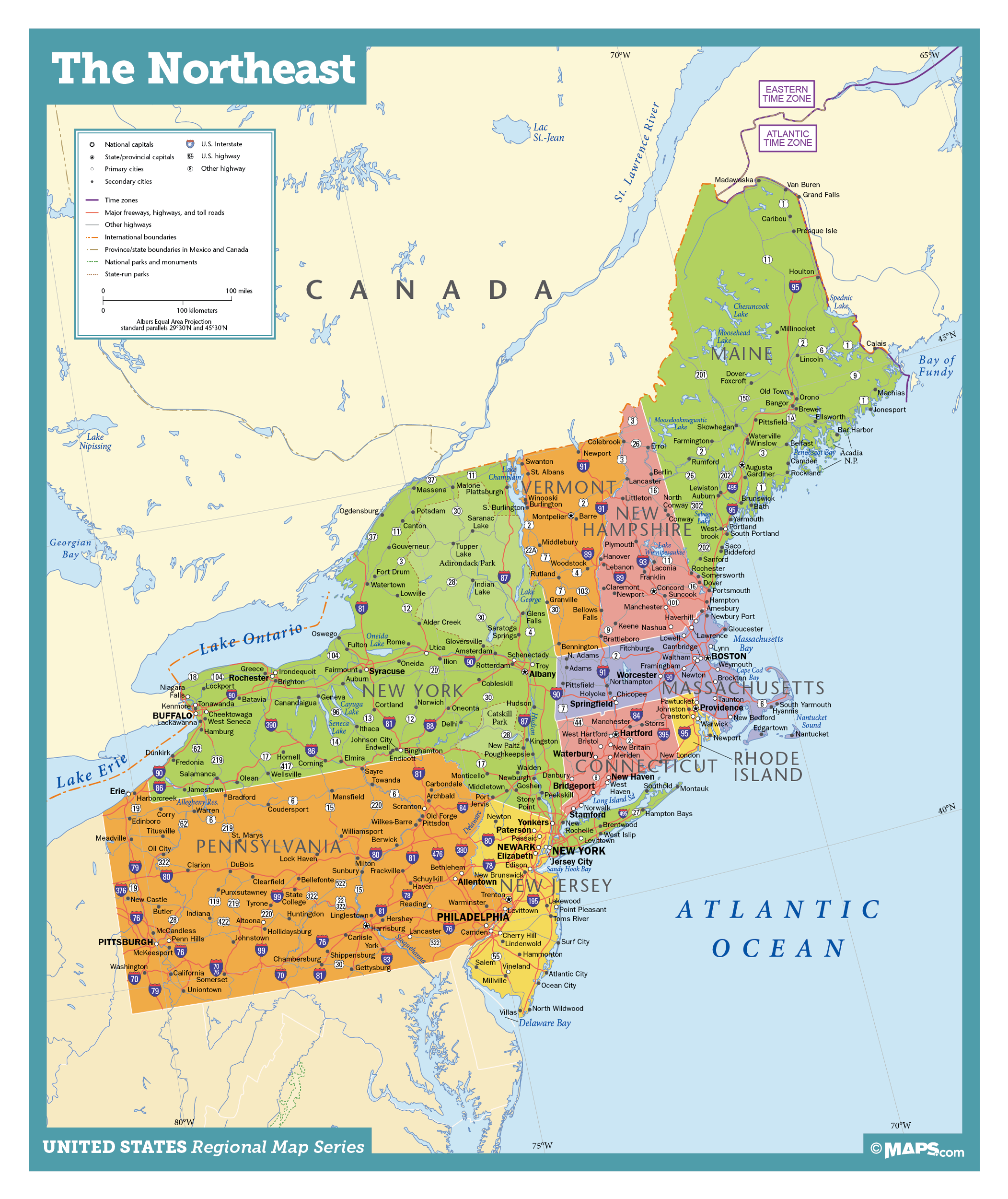 Northeastern Us Map Blank