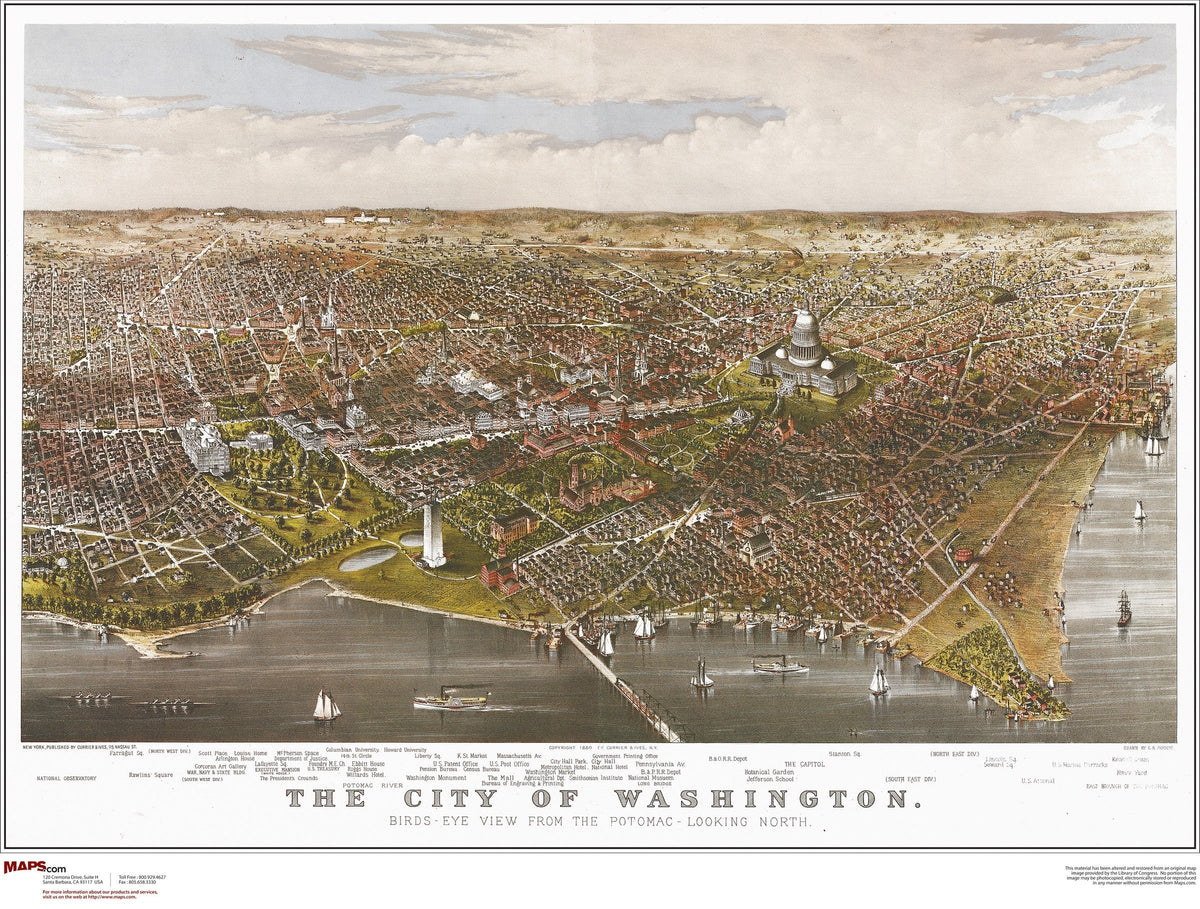 Washington DC Antique Wall Map – MAD MAPS