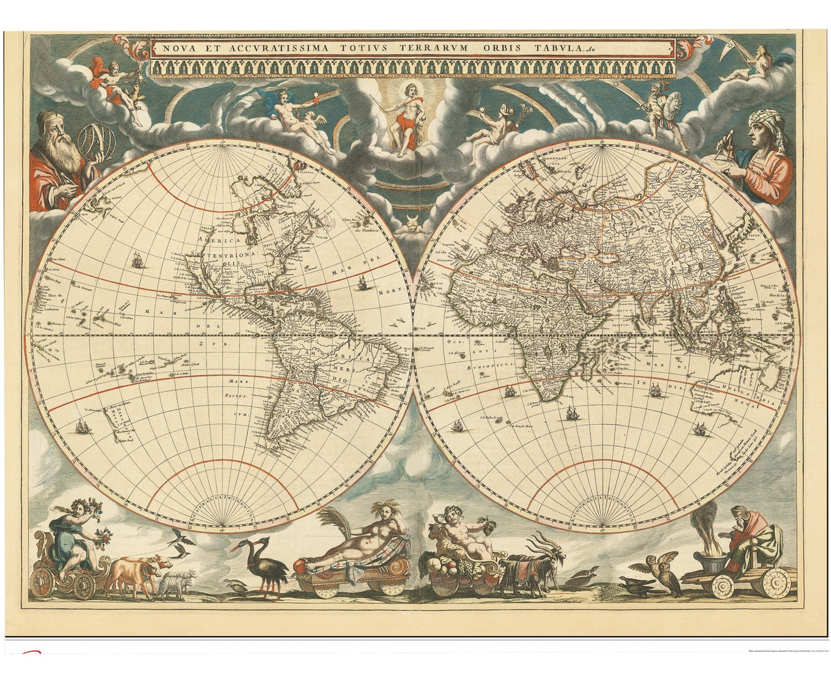 World Antique Wall Map 1664 – MAD MAPS