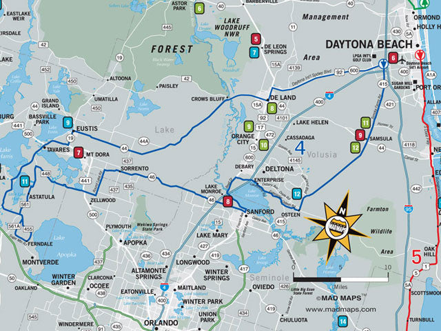 MAD Maps - RRDB01 - Rally Run Road Trip Map - Daytona Beach – MAD MAPS