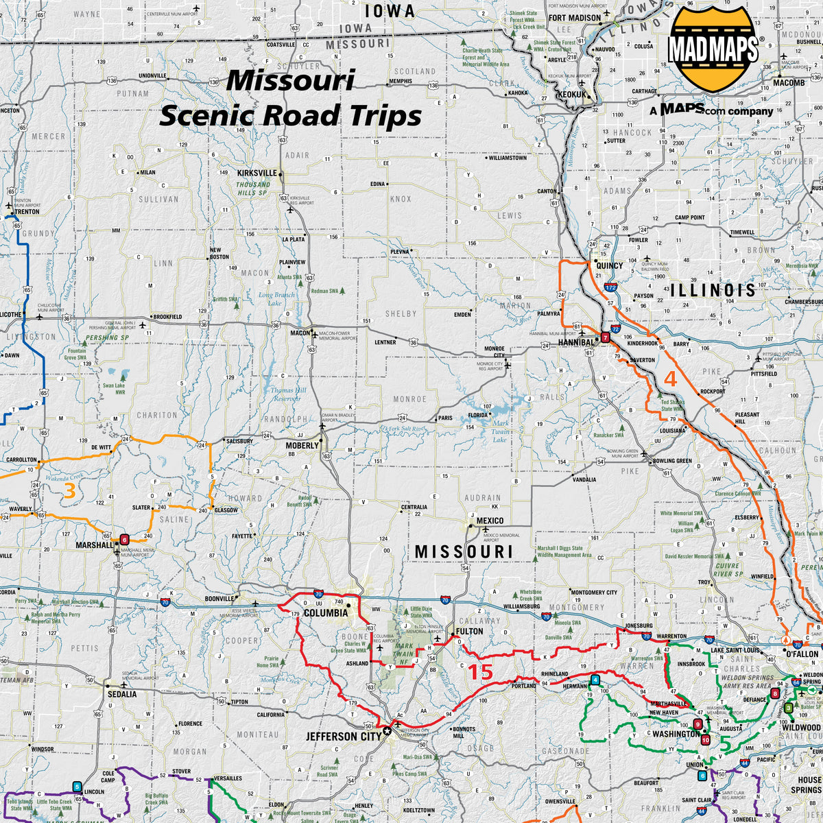 Missouri Scenic Road Trips Wall Map – MAD MAPS